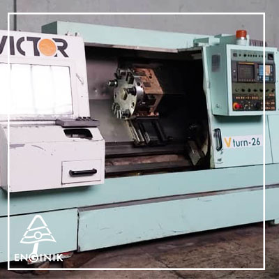 فروش دستگاه cnc تراش افقی 2محور VICTOR تایوان مدل VTURN-26 | انجینیک